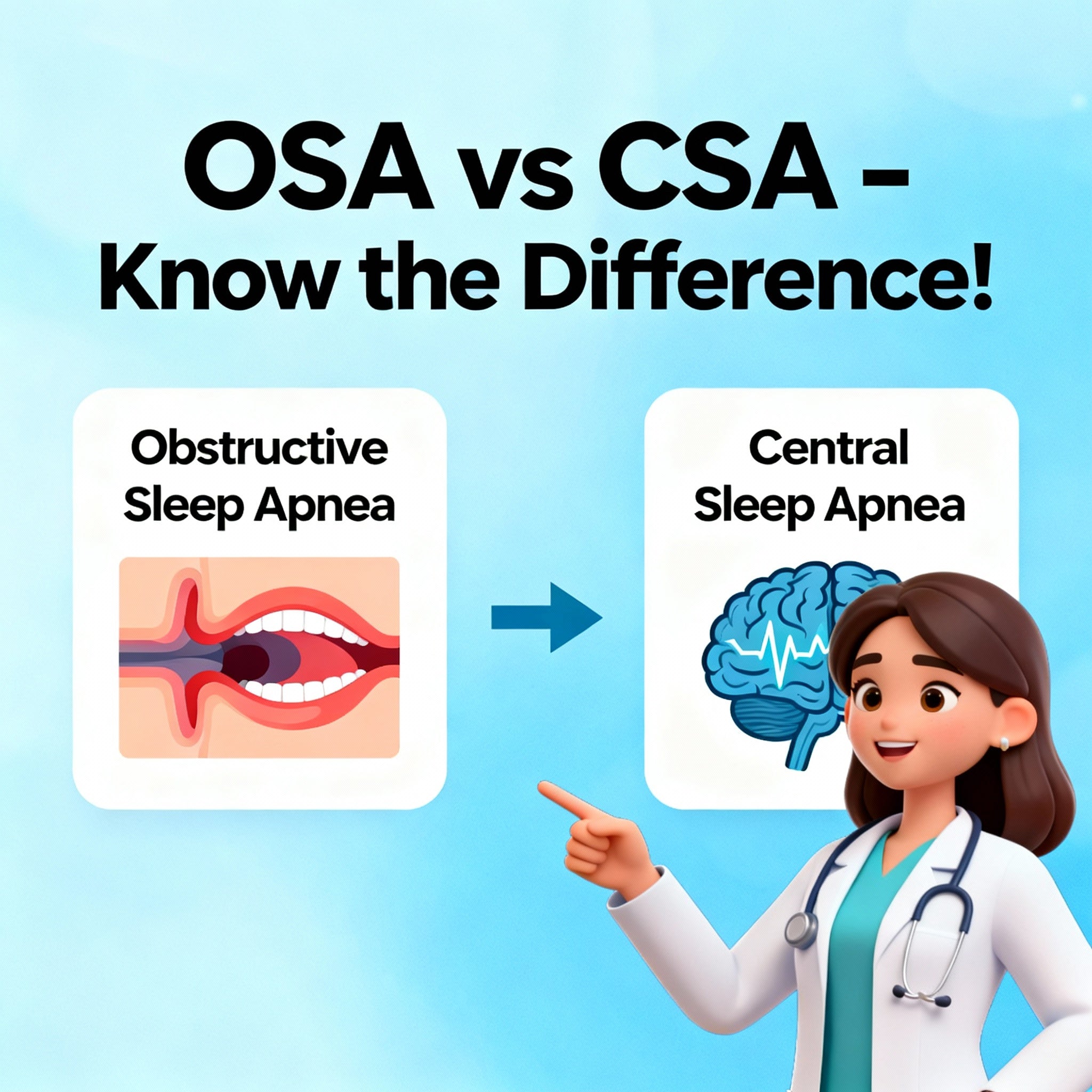 Central vs. Obstructive Sleep Apnea – Key Differences, Causes & Treatment